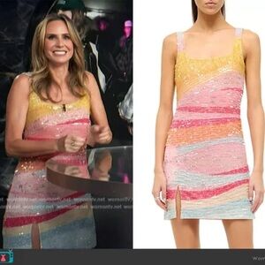 STAUD | Dresses | Staud Le Sable Sunset Suns Beaded Mini Dress With Leg ...